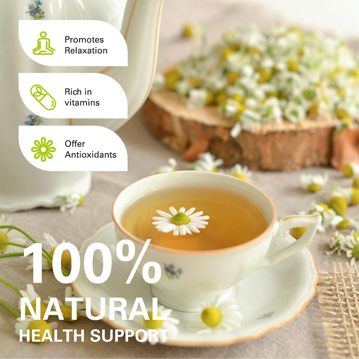 caffeine-free herbal chamomile tea bags