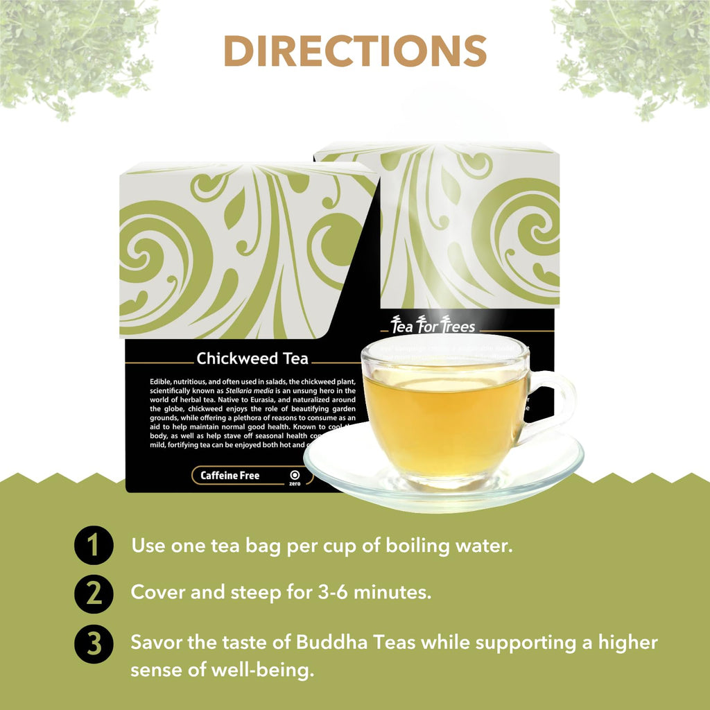 caffeine-free herbal chickweed infusion