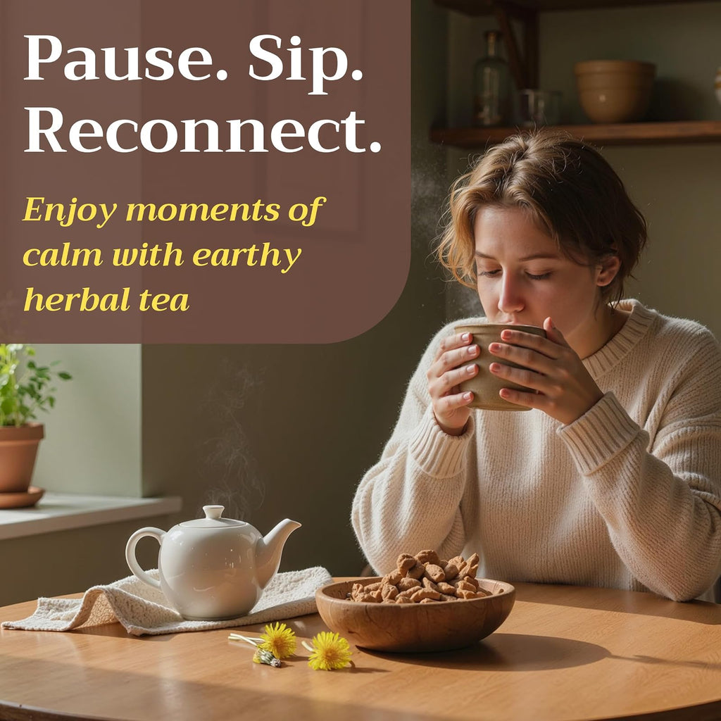 Caffeine-free herbal dandelion tea