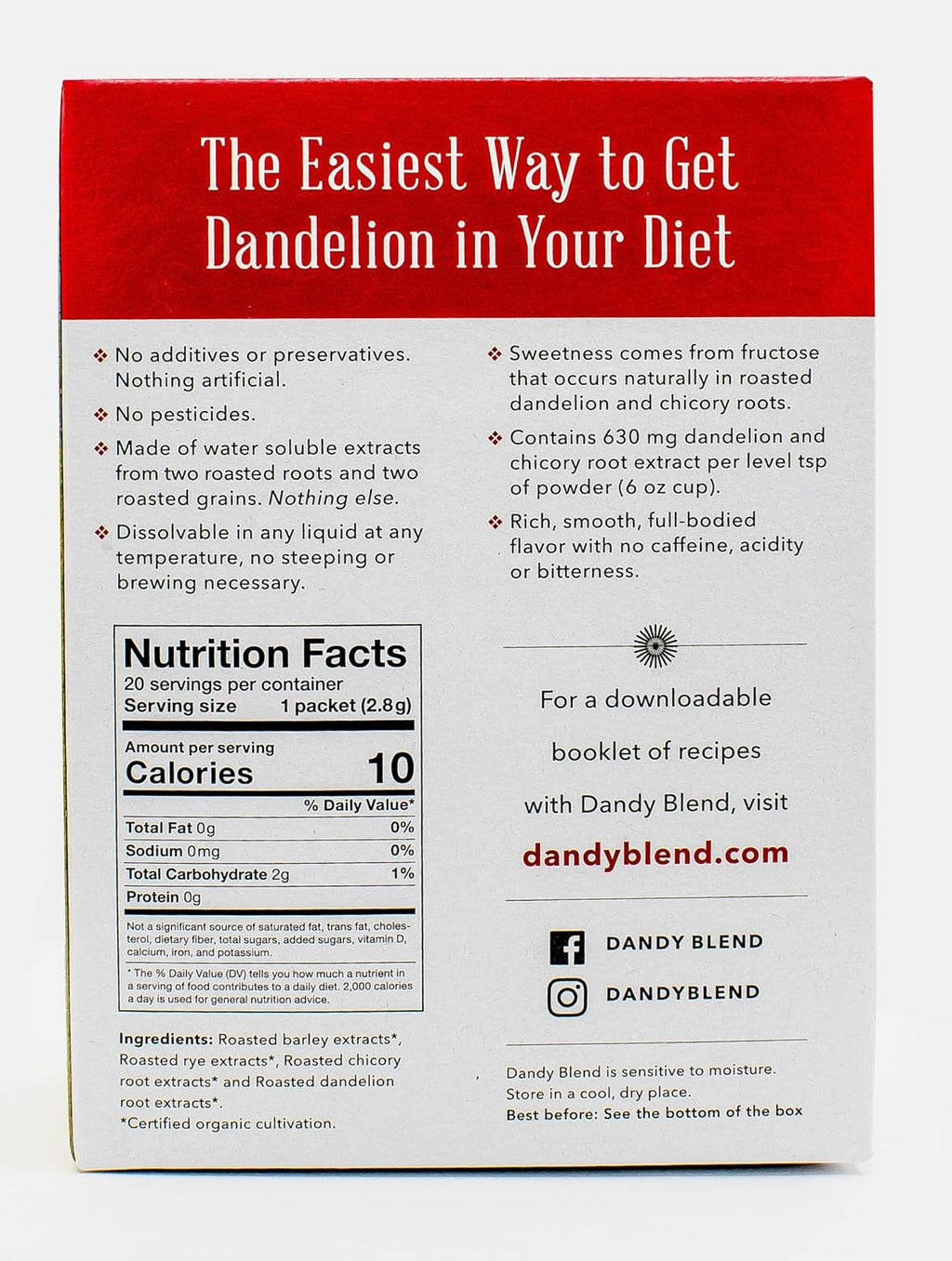 caffeine-free herbal detox beverage
