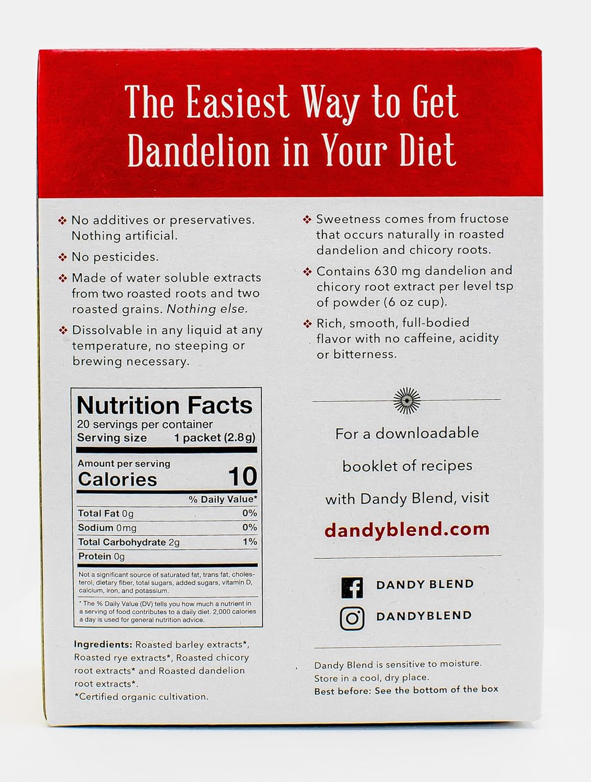 caffeine-free herbal detox beverage