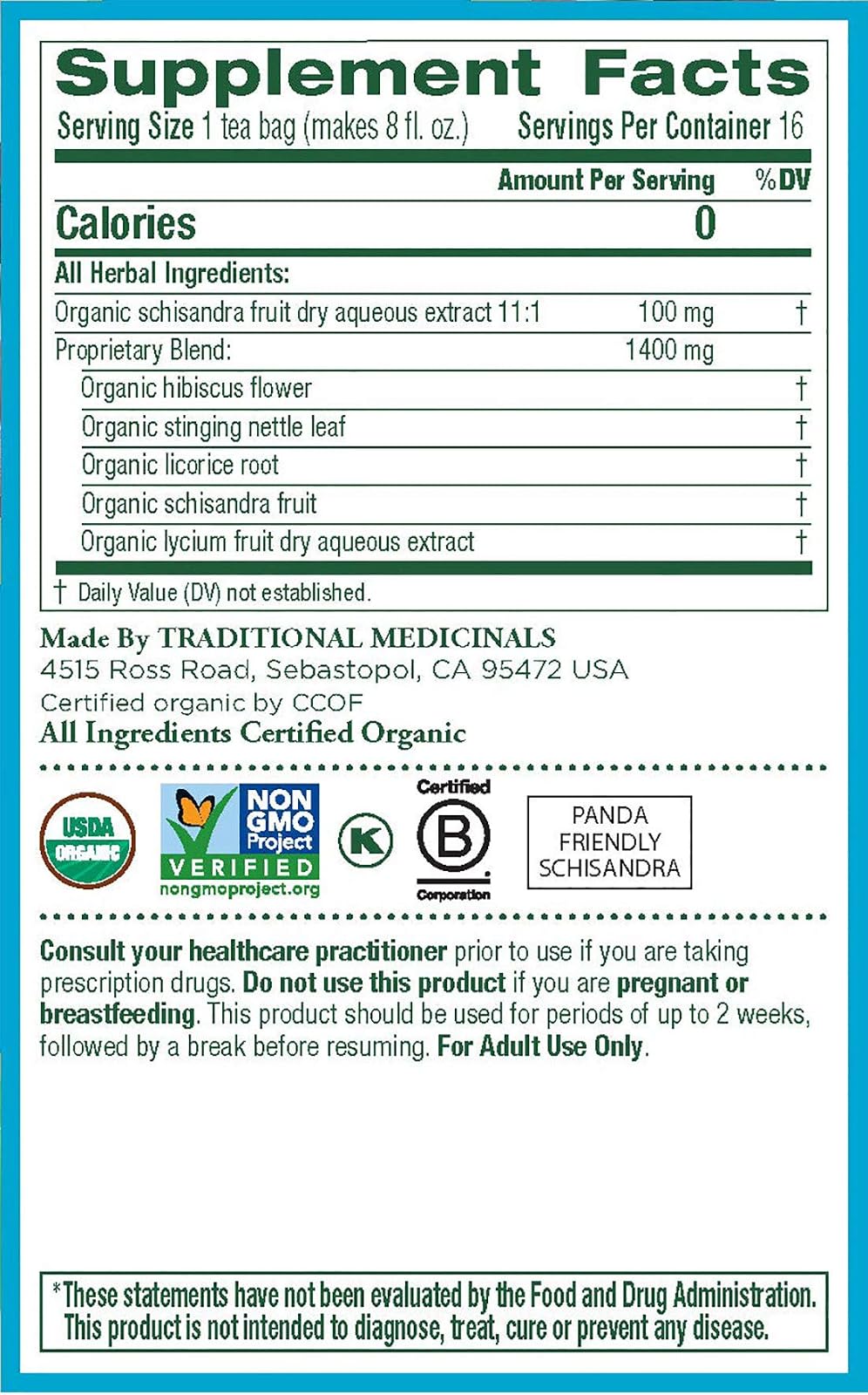 caffeine-free herbal detox blend