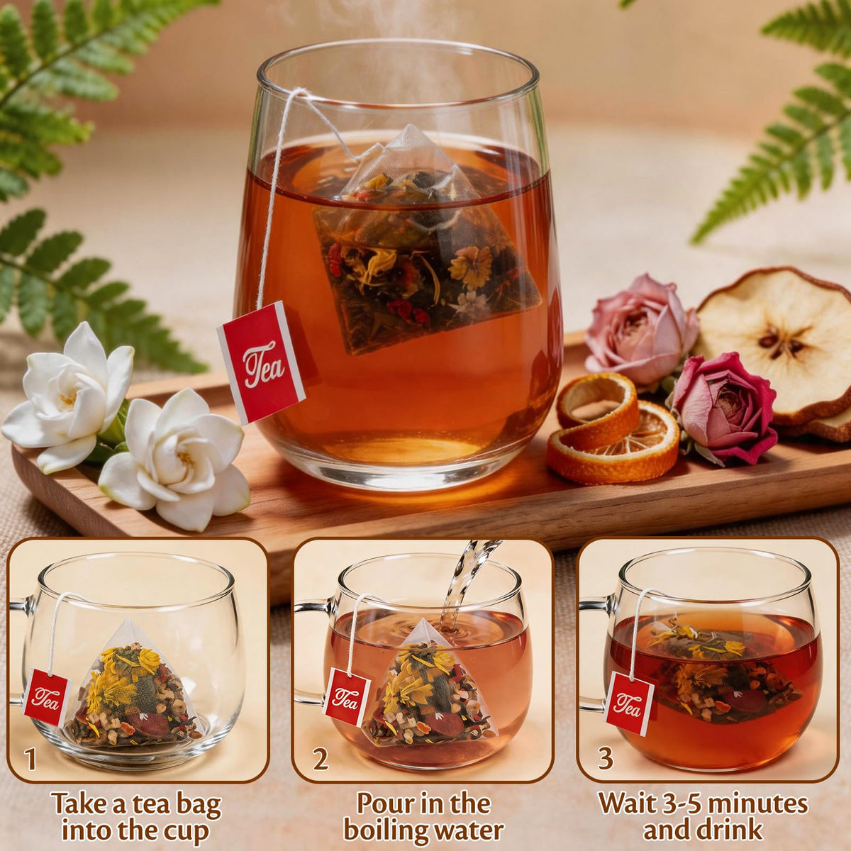Caffeine-free herbal detox tea