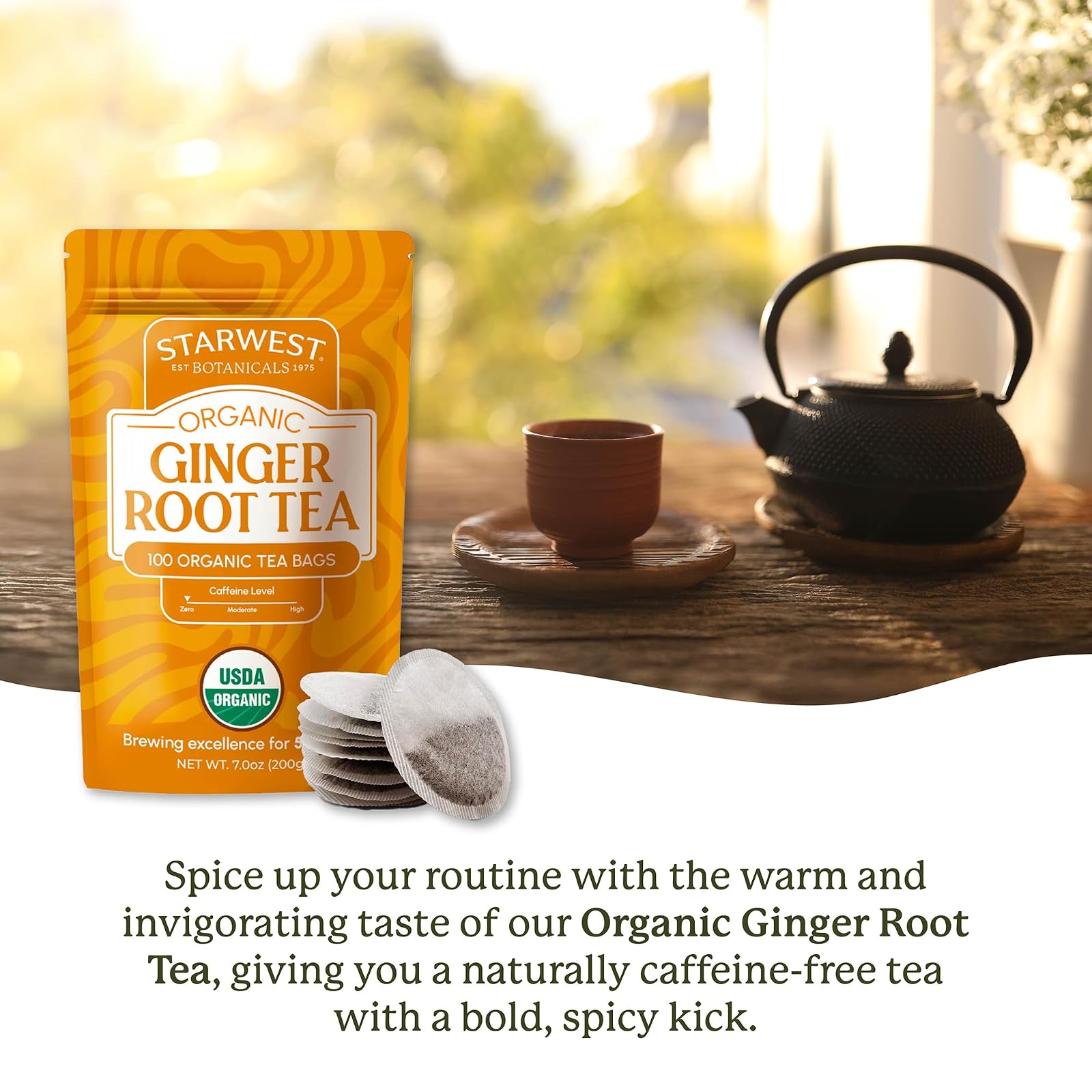 caffeine-free herbal ginger tea