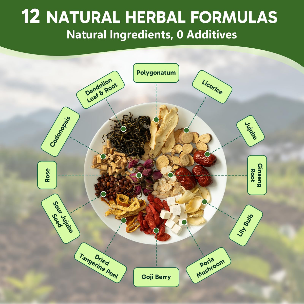 Caffeine-free herbal infusion blend