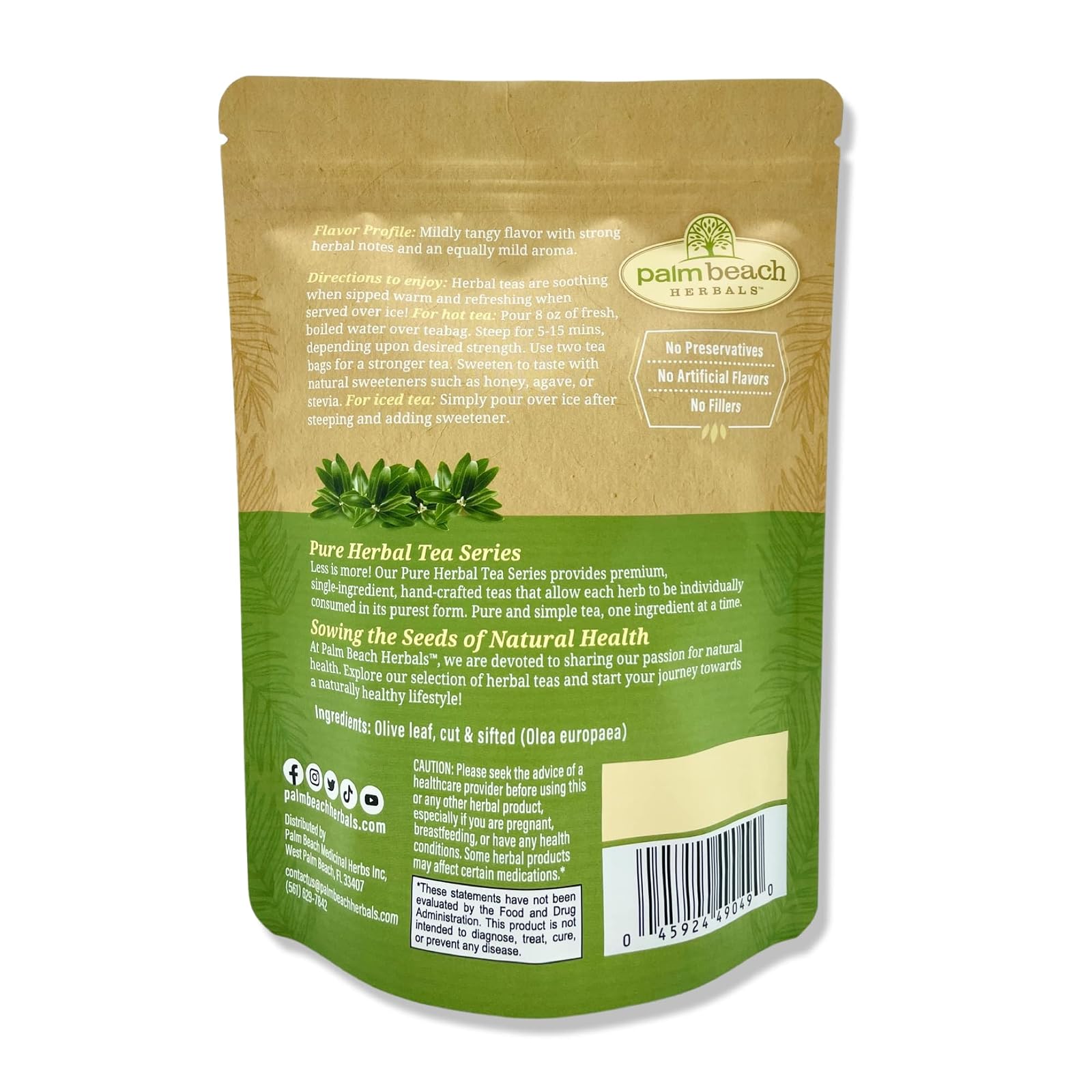 Caffeine-free herbal infusion tea