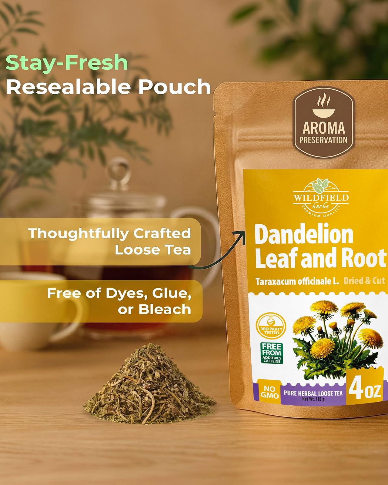 caffeine-free herbal infusion tea