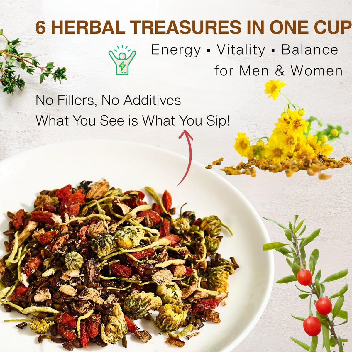 Caffeine-free herbal infusion