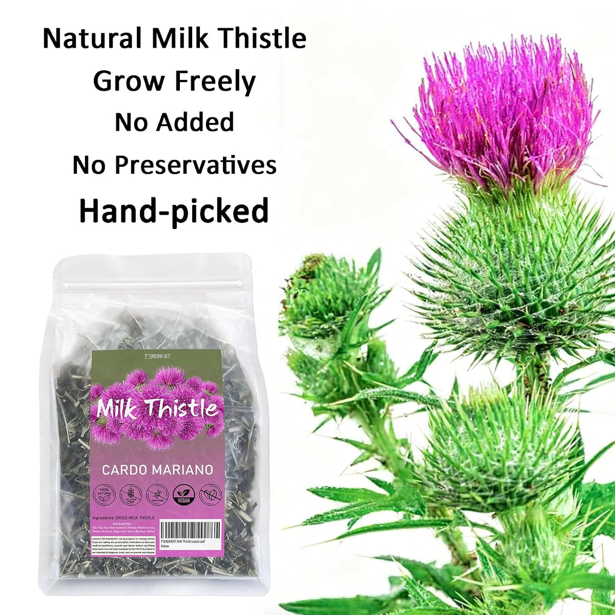 Caffeine-free herbal Milk Thistle beverage