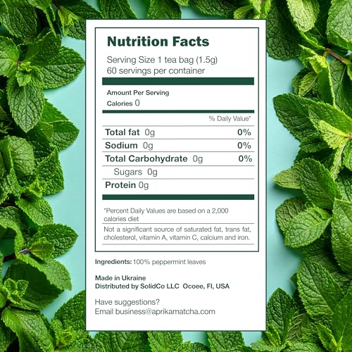 caffeine-free herbal peppermint tea