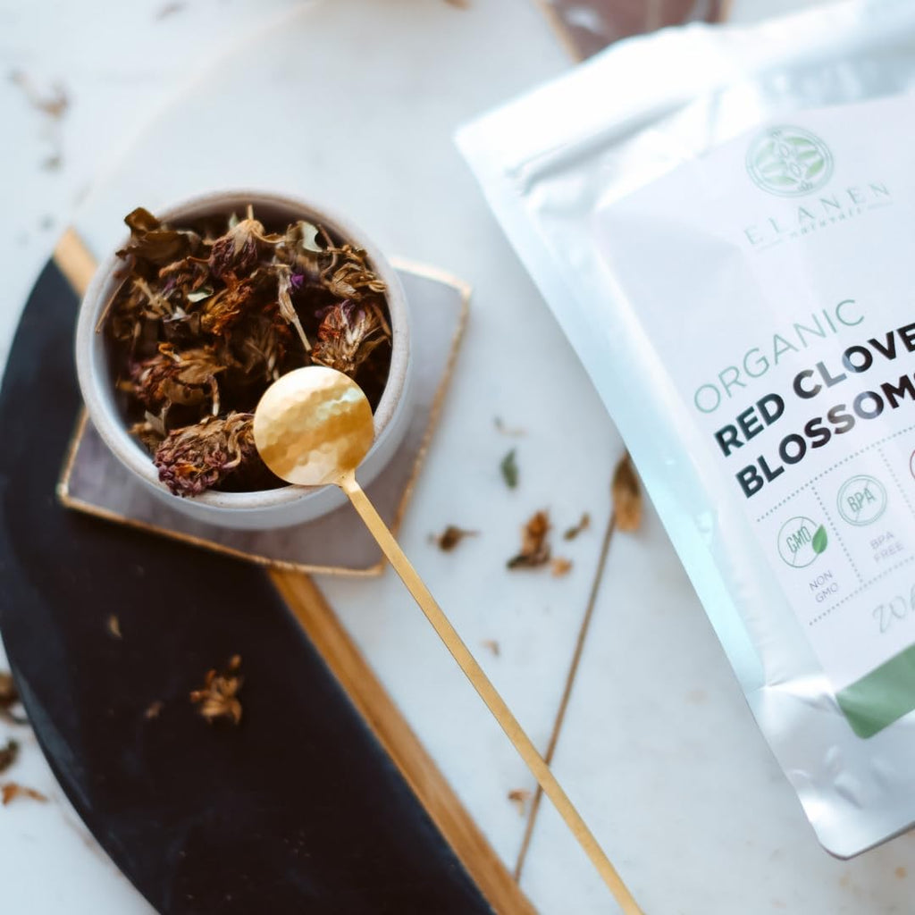caffeine-free herbal red clover tea