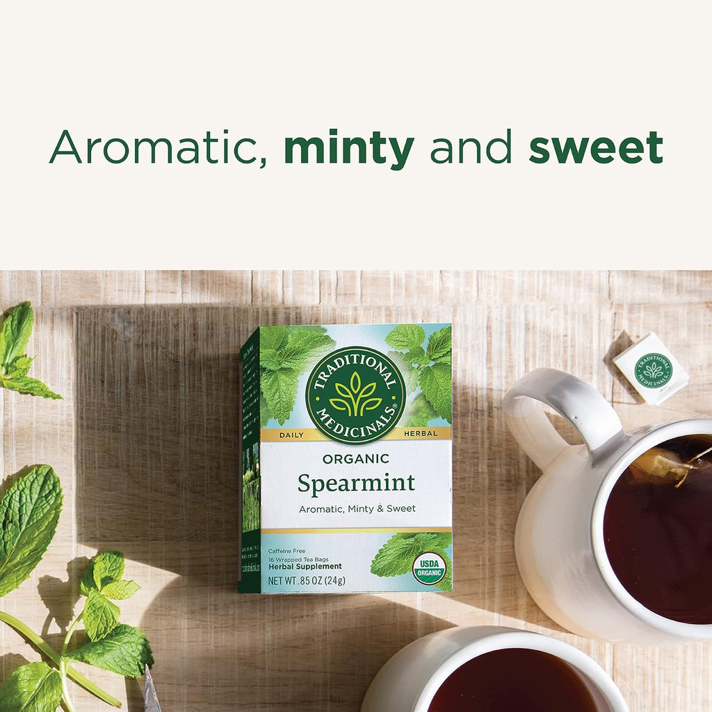 caffeine-free herbal spearmint infusion