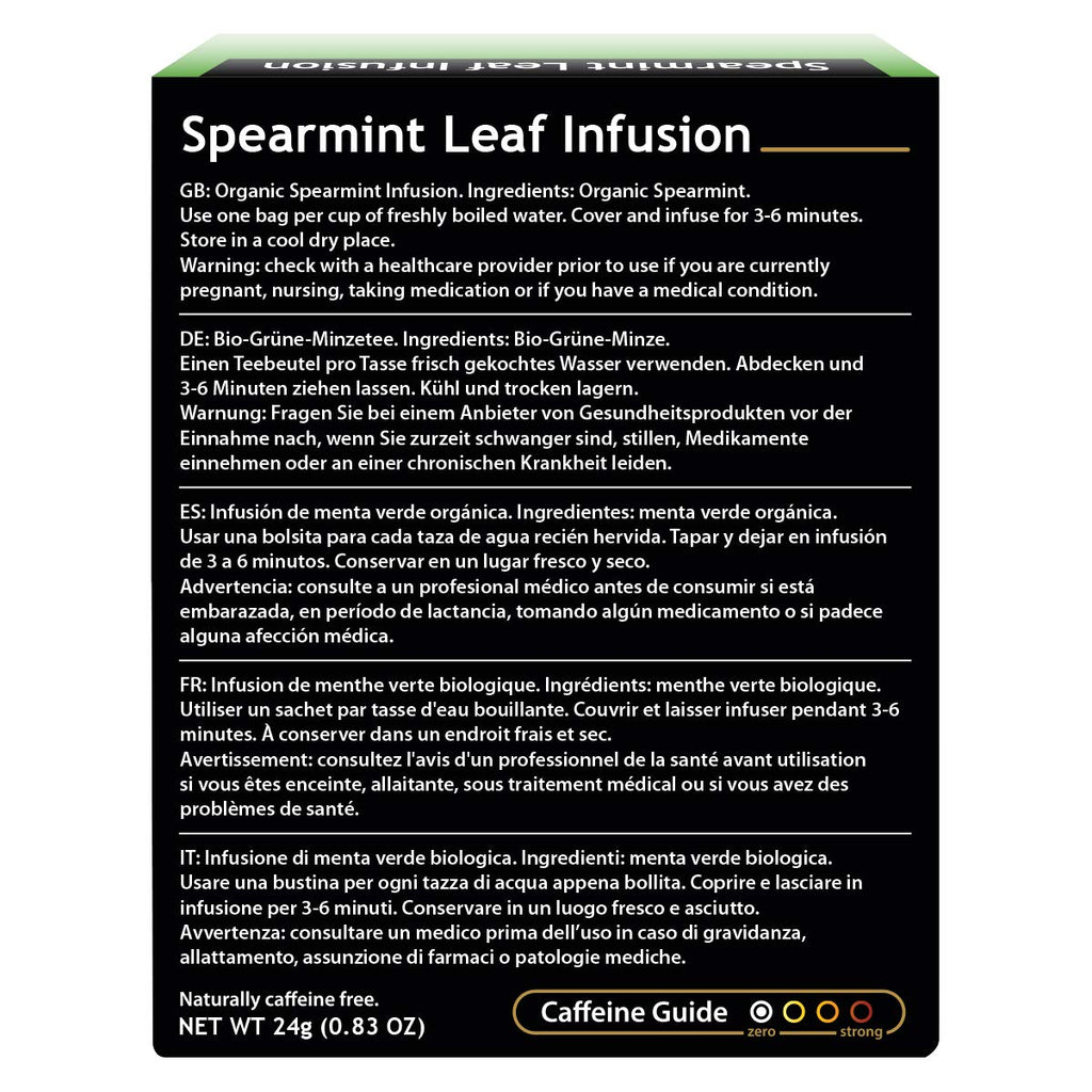 caffeine free herbal spearmint tea