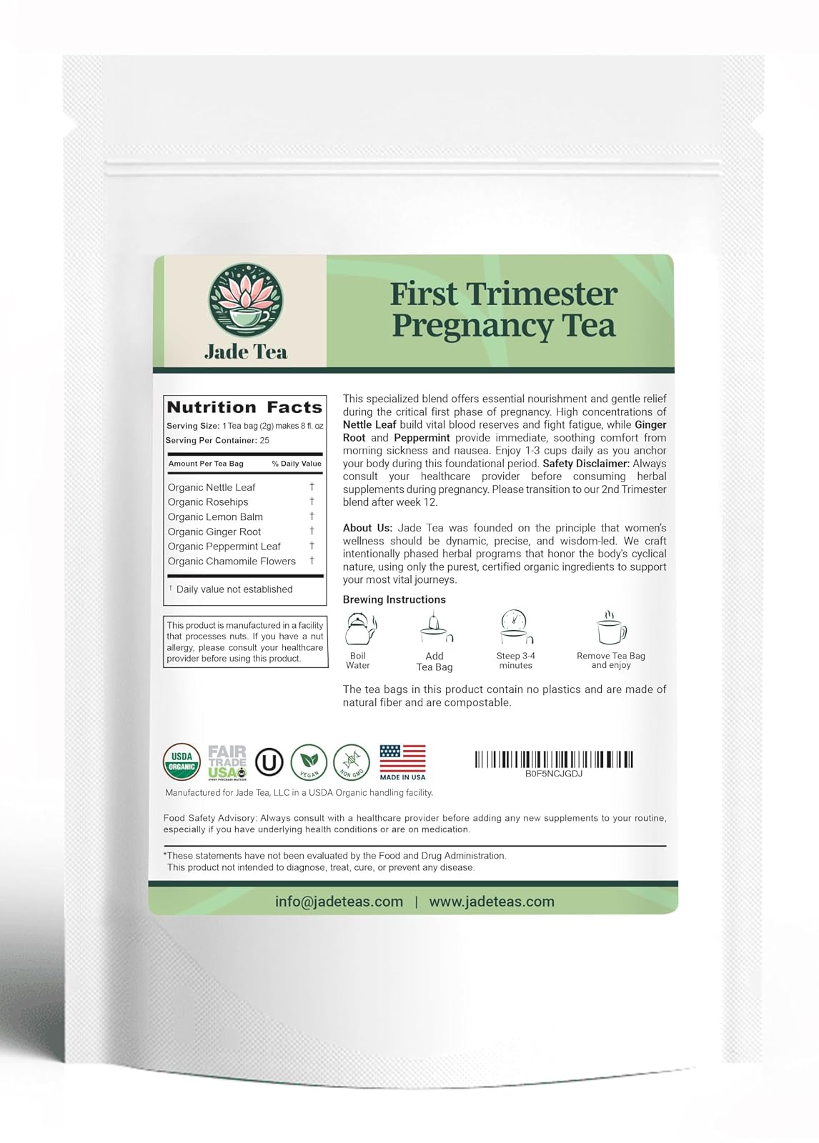 caffeine-free herbal tea bags