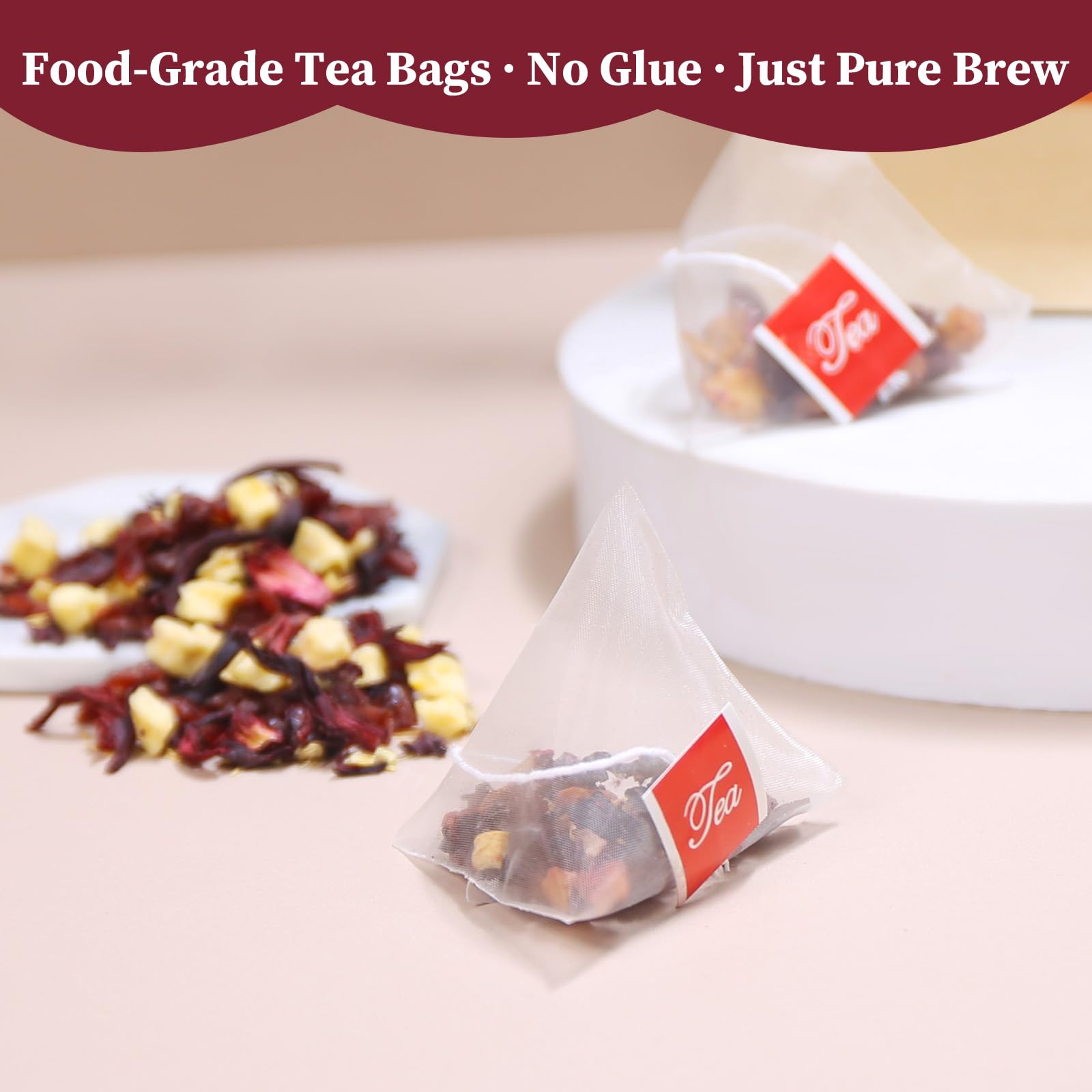 caffeine-free herbal tea blend with apple
