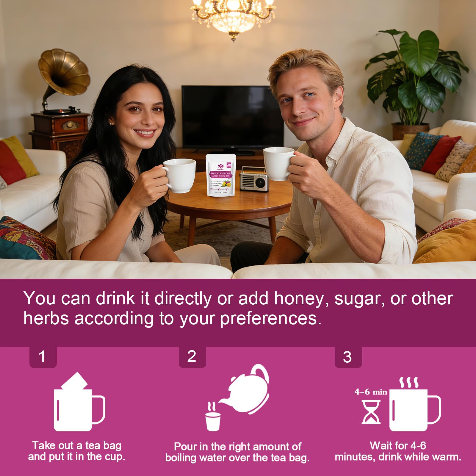 Caffeine-free herbal tea blend