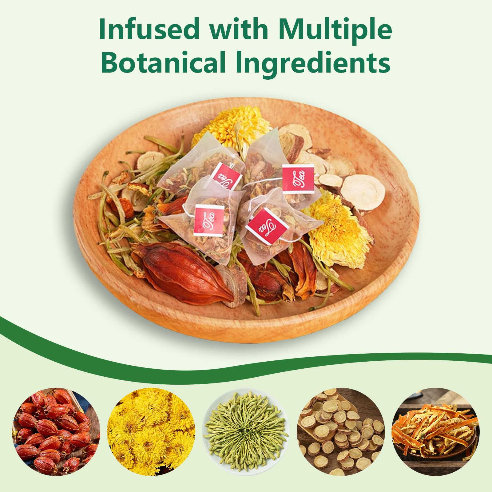 Caffeine-free herbal tea for bedtime