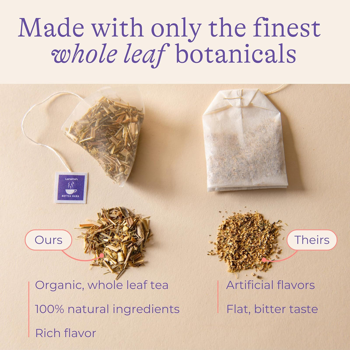 Caffeine-free herbal tea for moms