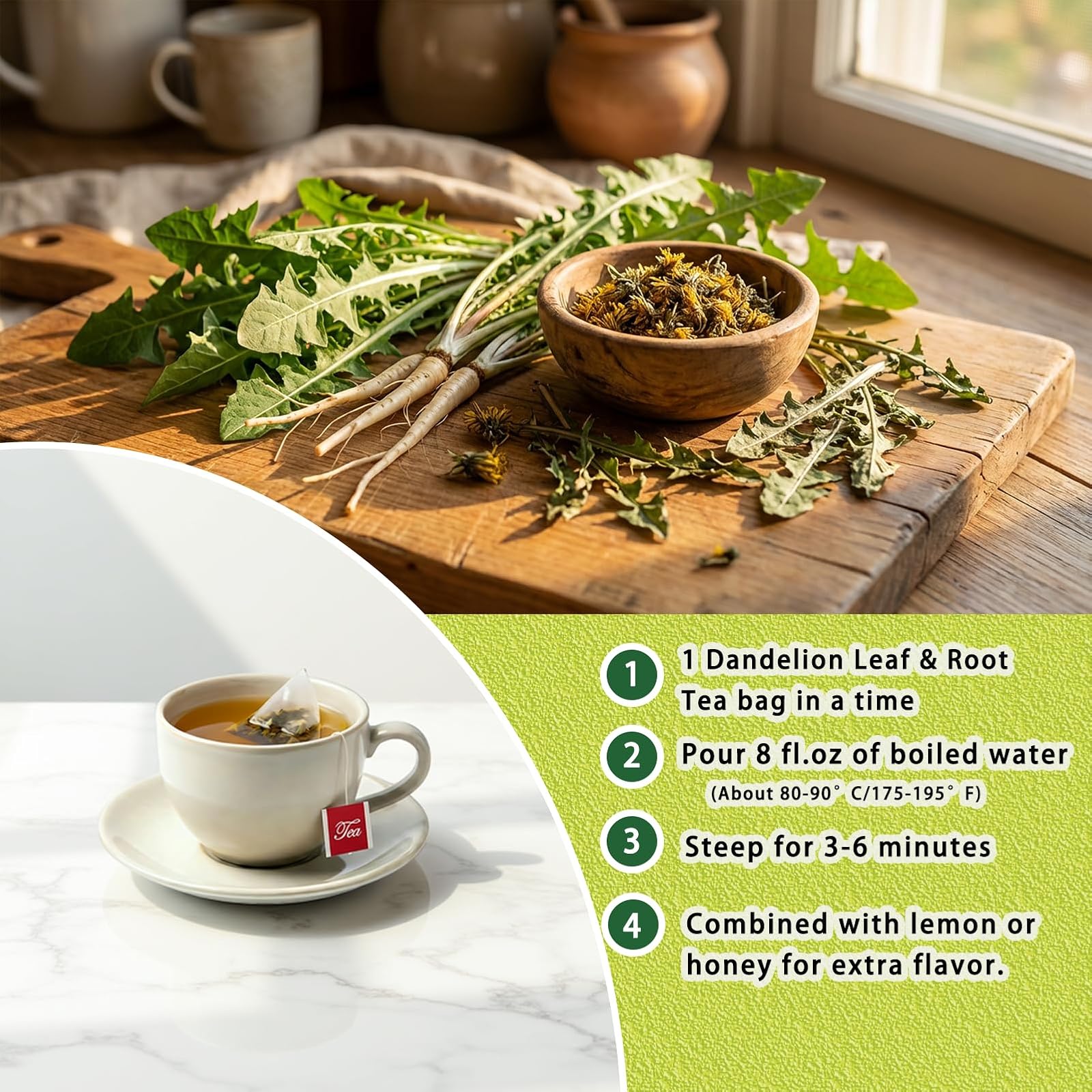 Caffeine-free herbal tea for relaxation
