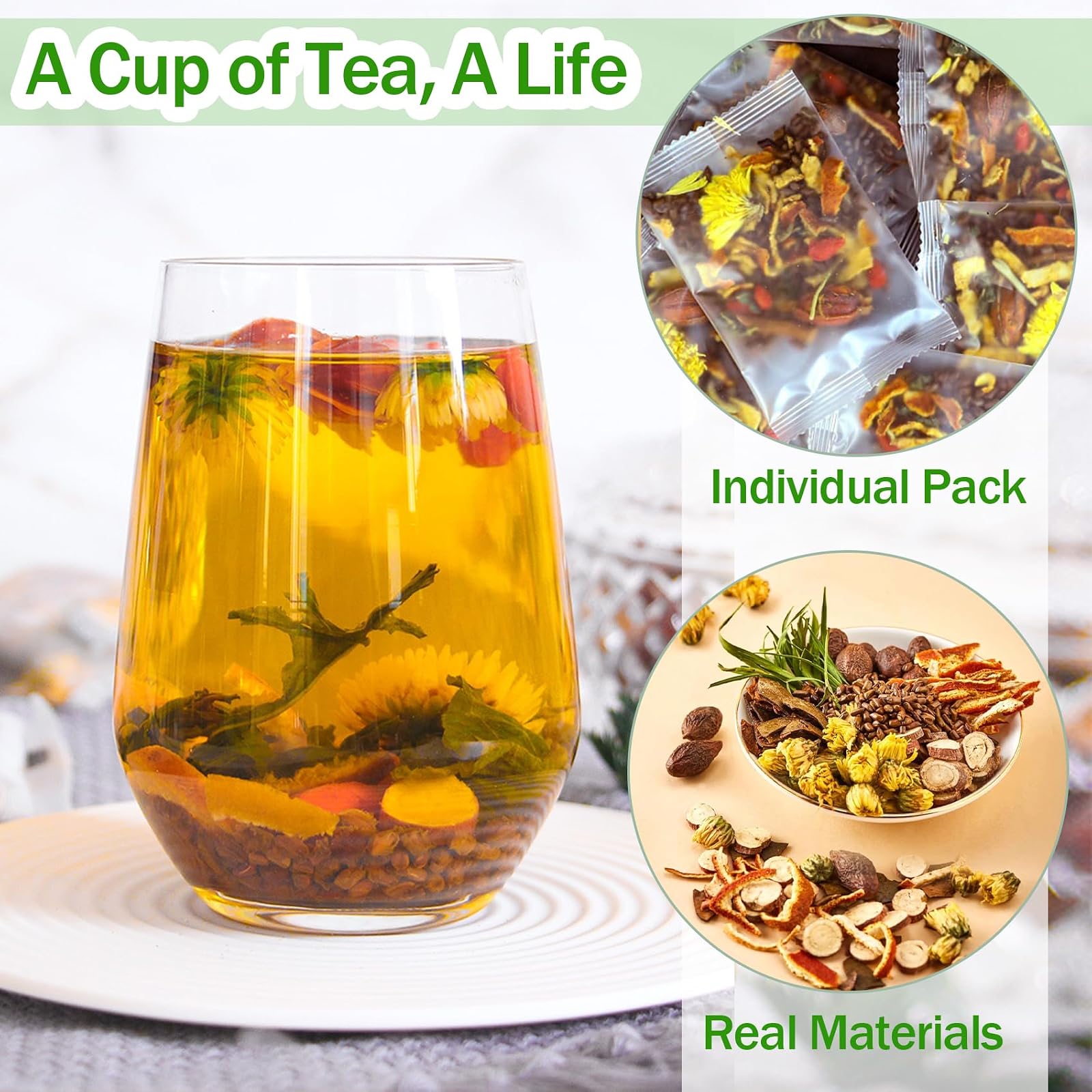 Caffeine-free herbal tea for relaxation