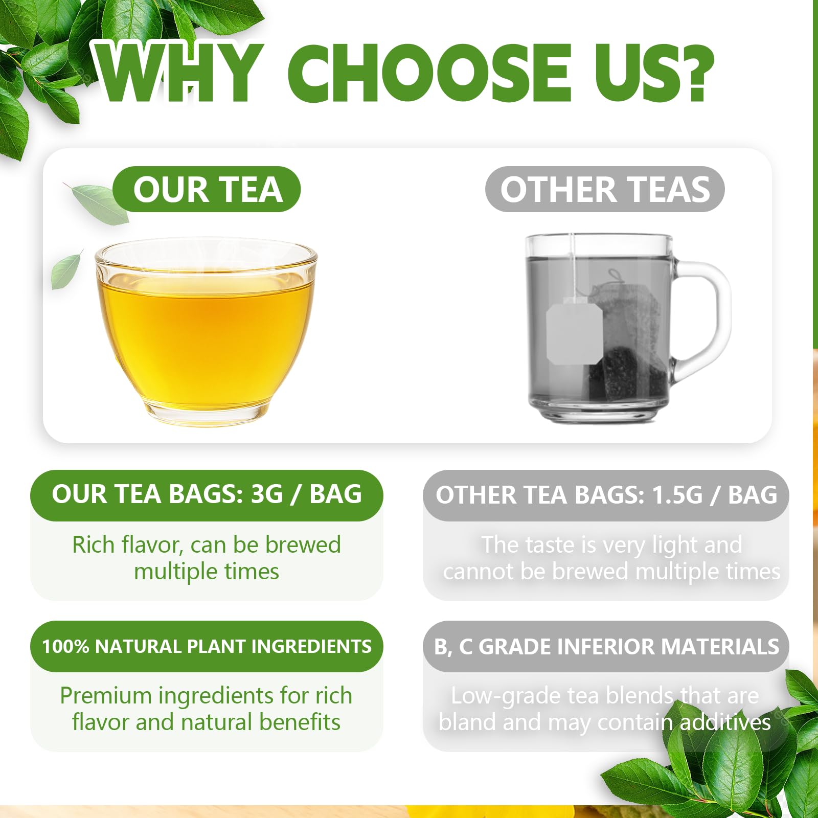 Caffeine-free herbal tea for soothing
