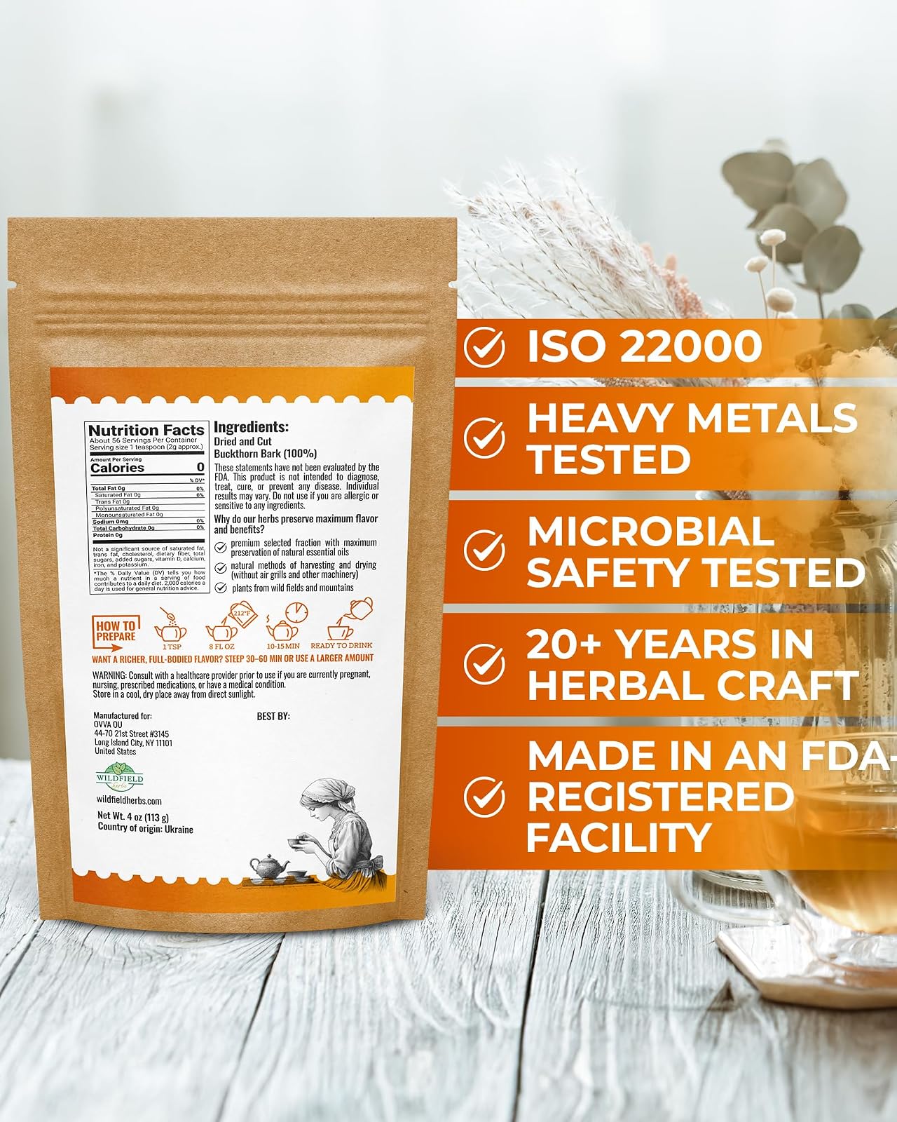Caffeine-free herbal tea option