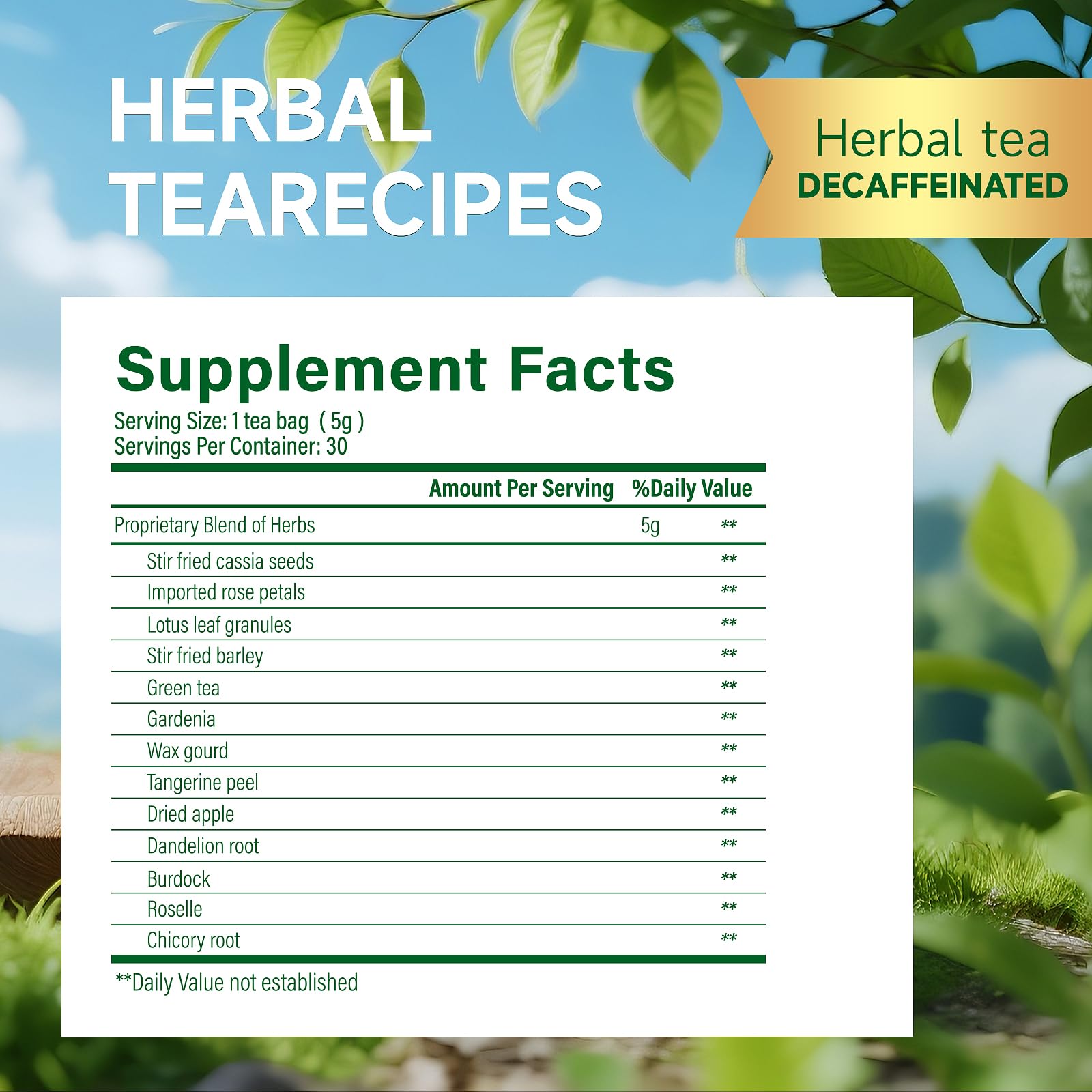 caffeine-free herbal tea option