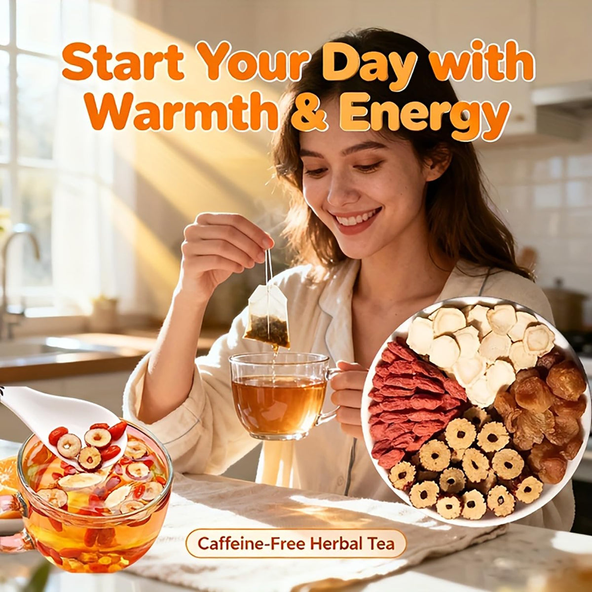 Caffeine-free herbal tea option