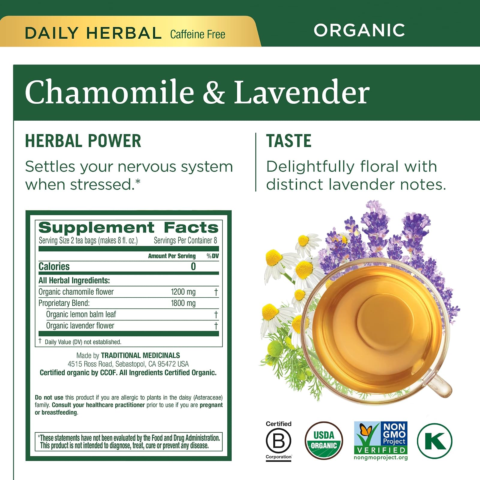 caffeine-free herbal tea selection
