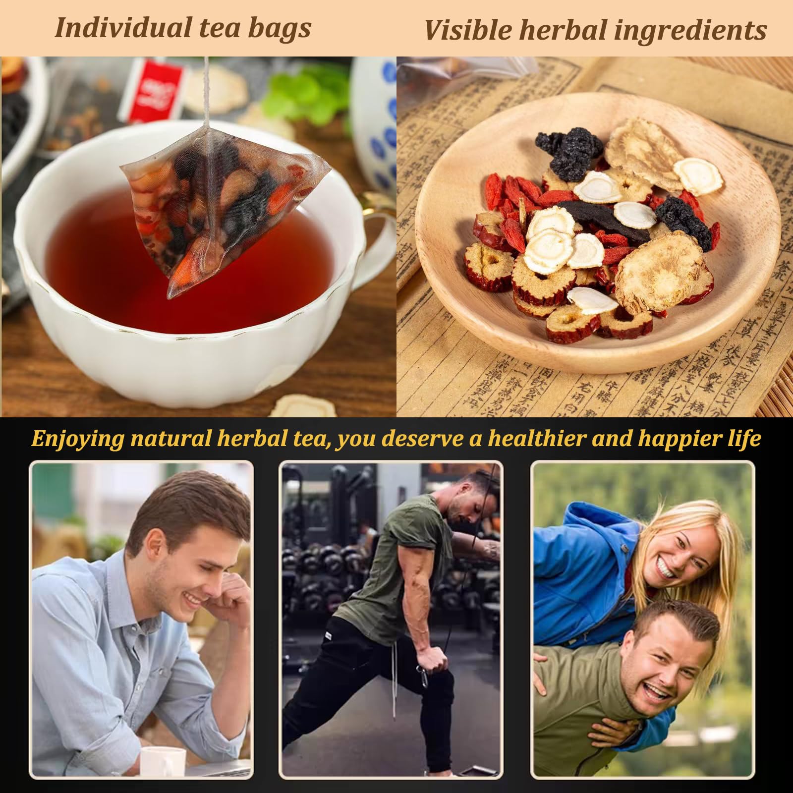 Caffeine-free herbal tea selection