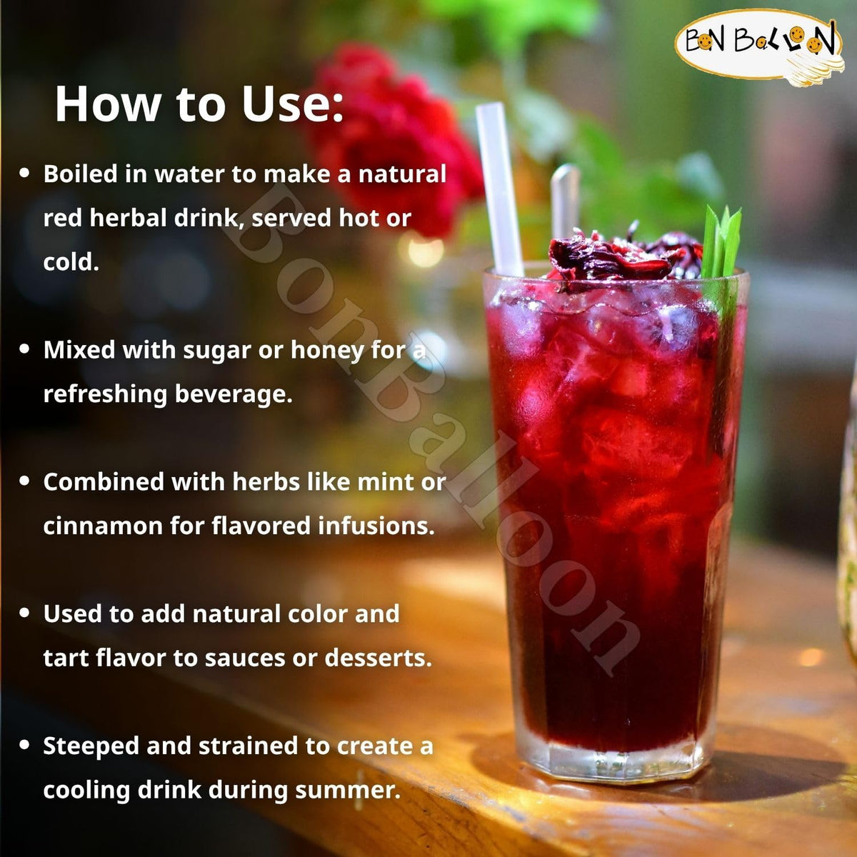 caffeine-free herbal tea with hibiscus