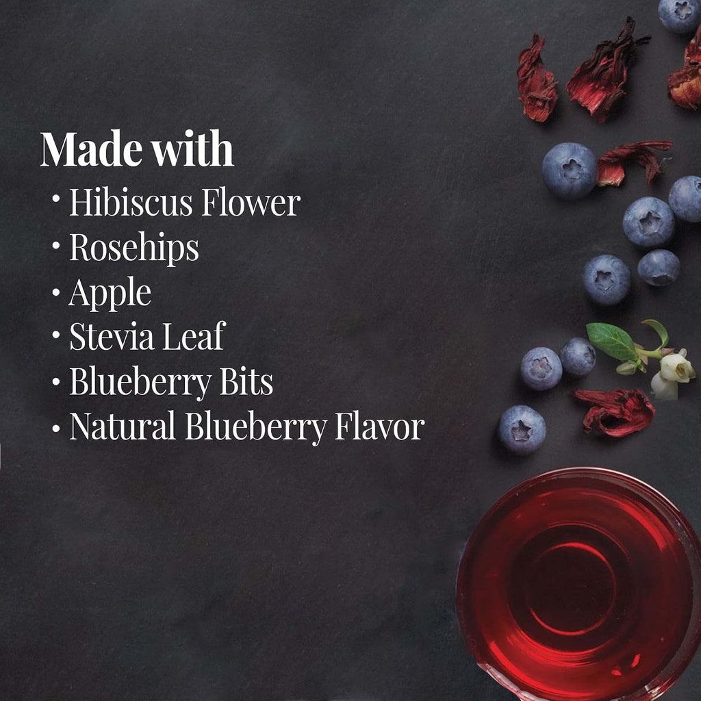 Caffeine-free hibiscus blueberry infusion