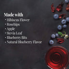 Caffeine-free hibiscus blueberry infusion