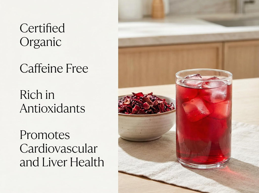 caffeine-free hibiscus flower infusion