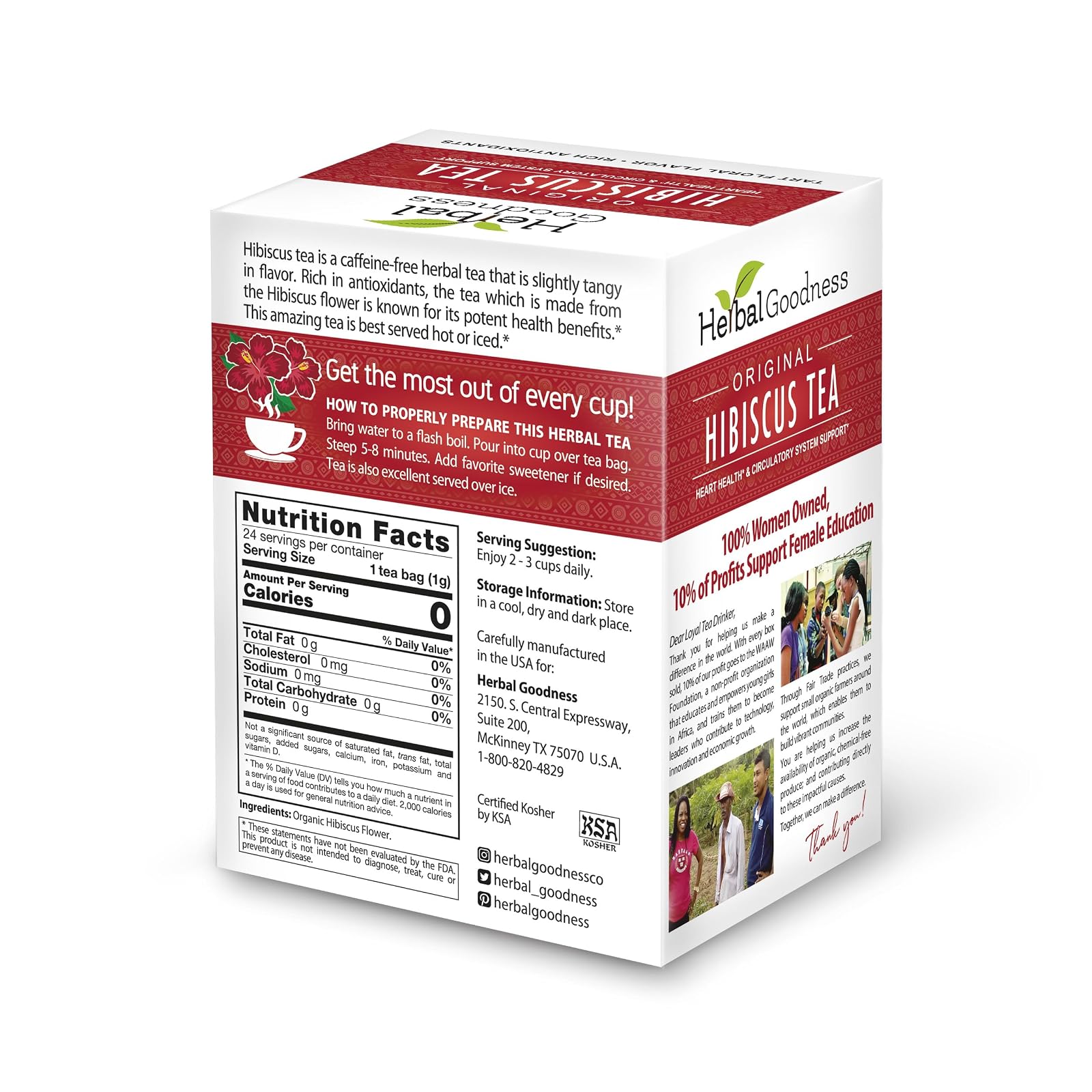 caffeine-free hibiscus herbal infusion