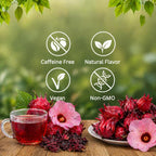 caffeine-free hibiscus herbal infusion