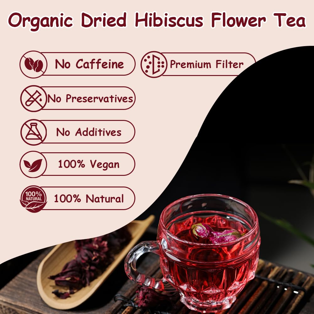 caffeine-free hibiscus herbal infusion