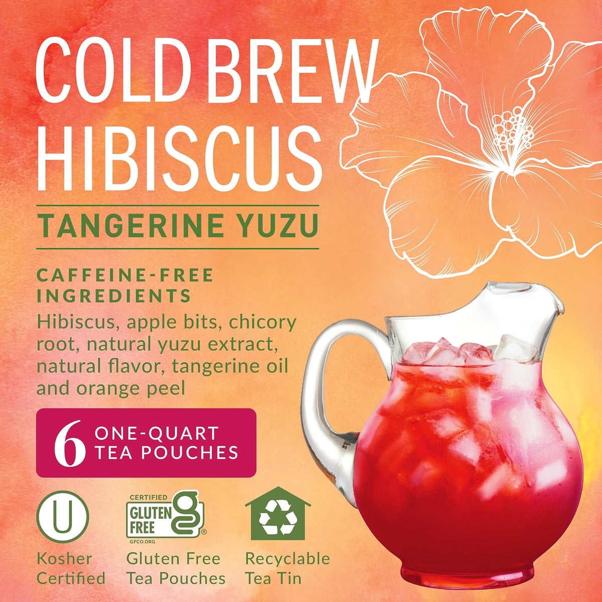 caffeine-free hibiscus herbal infusion