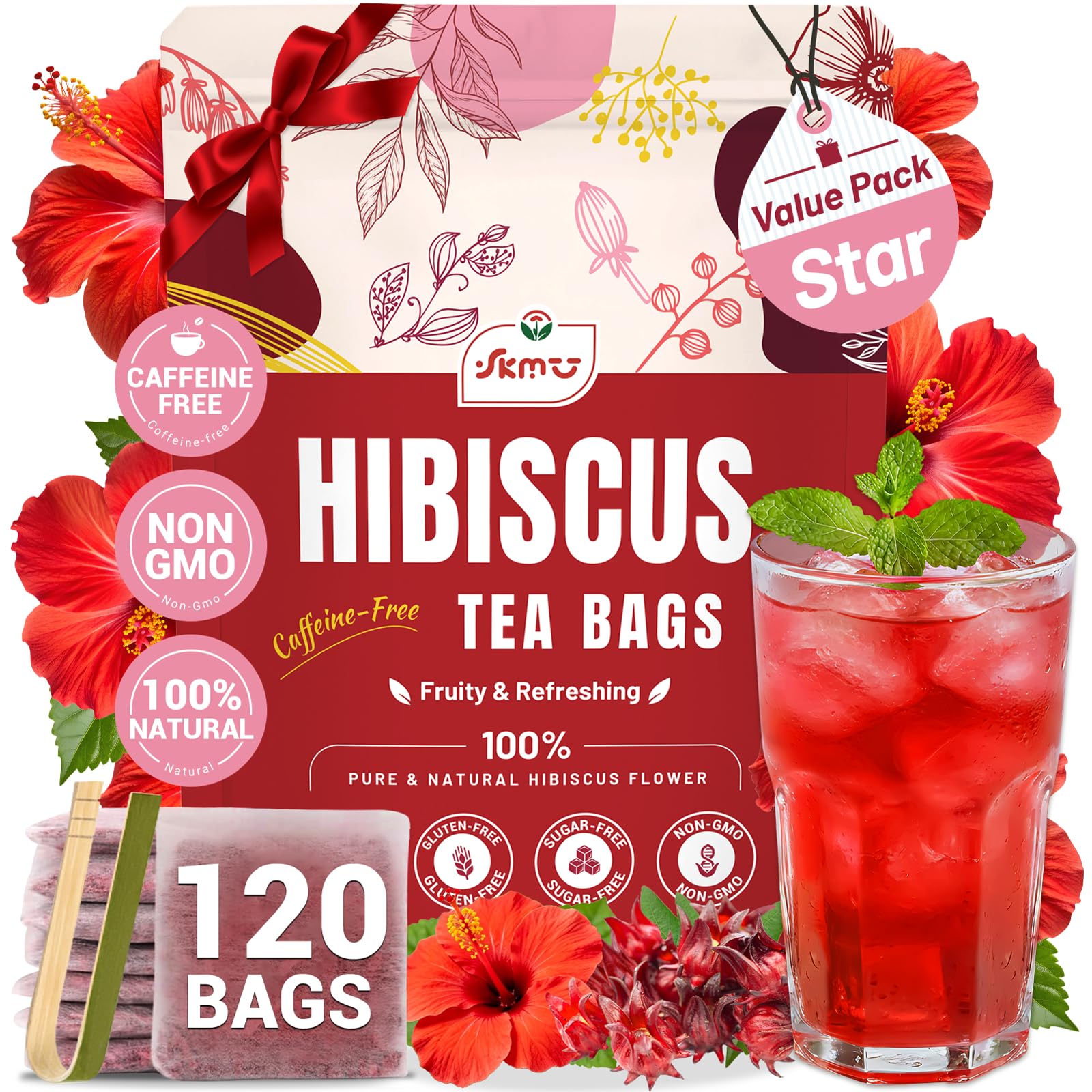 caffeine free hibiscus tea bags