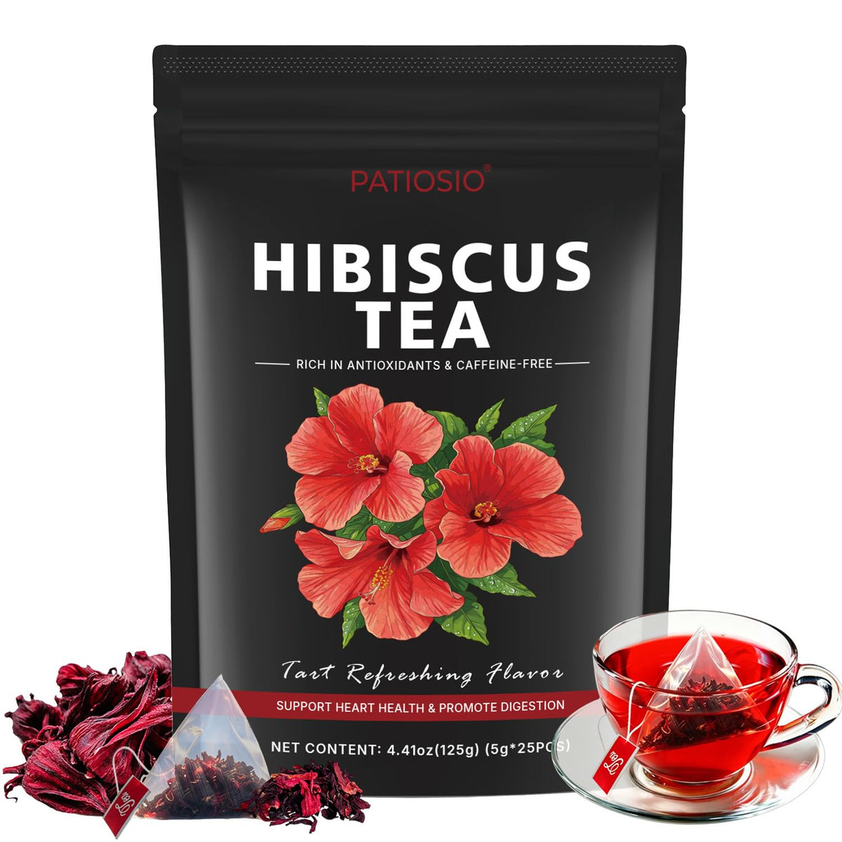 caffeine-free hibiscus tea bags