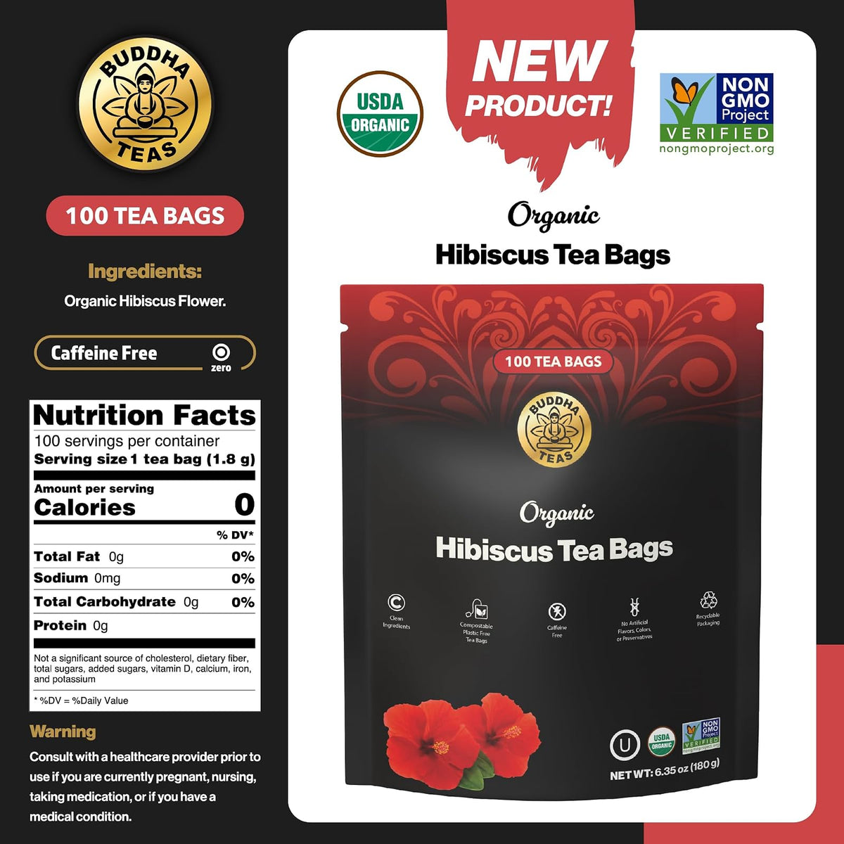 caffeine-free hibiscus tea blend