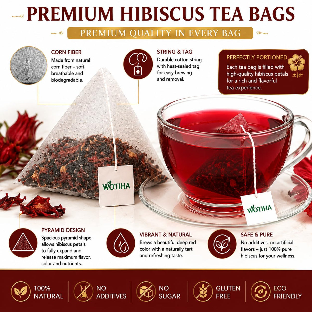 caffeine-free hibiscus tea for relaxation