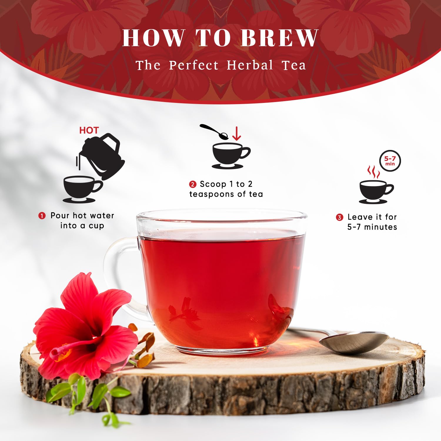 caffeine-free hibiscus tea for wellness
