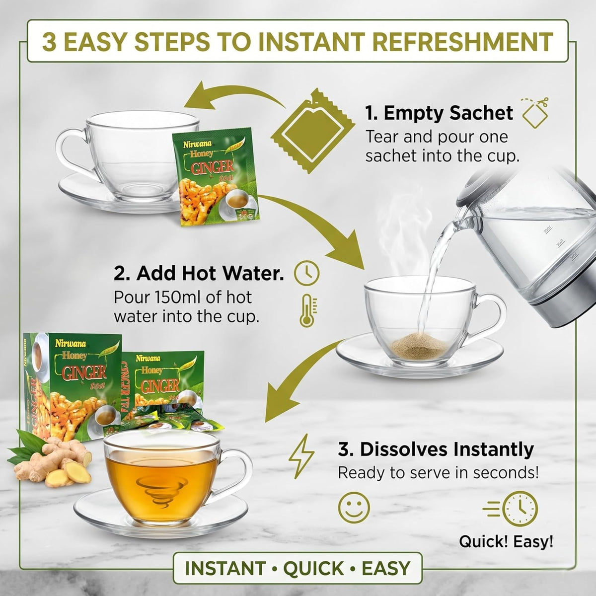 caffeine-free honey ginger tea blend