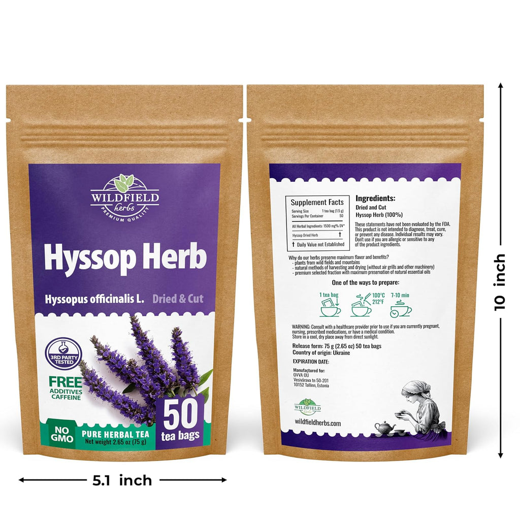 caffeine-free hyssop herbal infusion