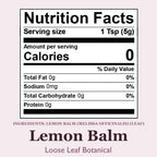 caffeine-free lemon balm infusion
