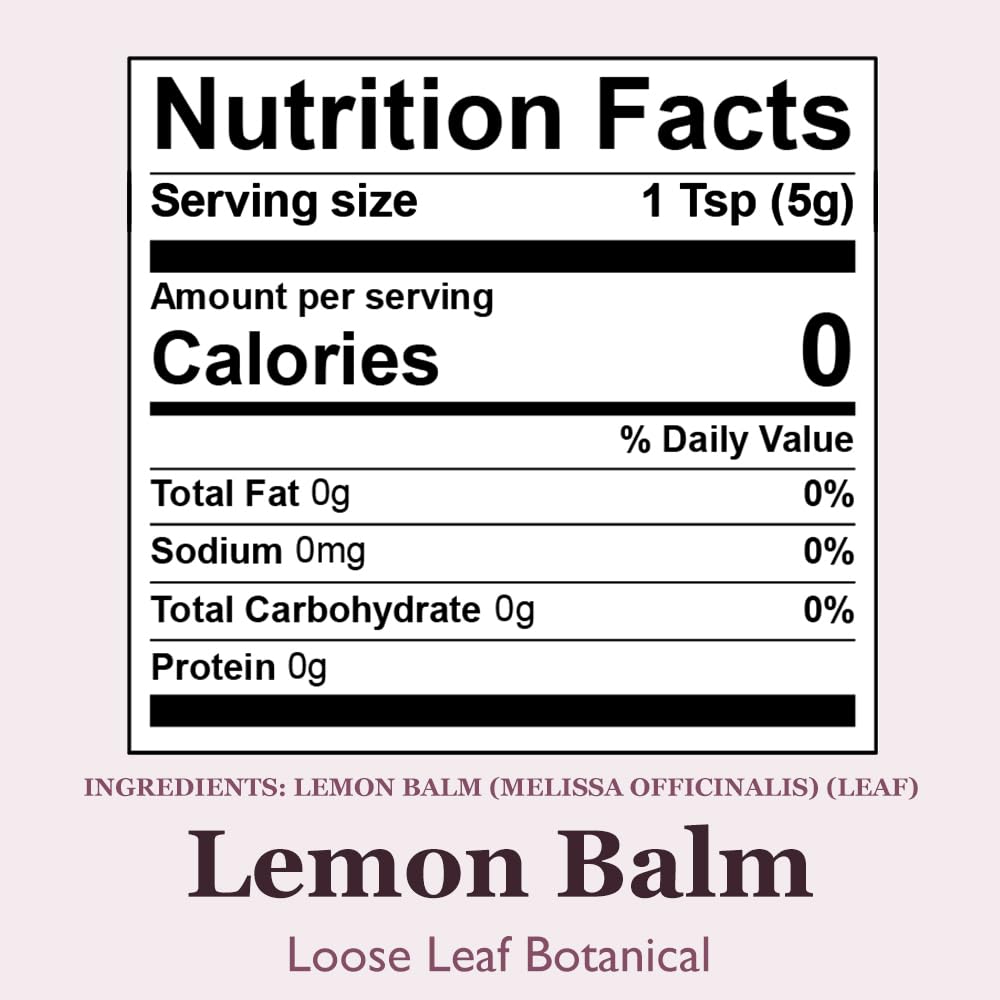 caffeine-free lemon balm infusion