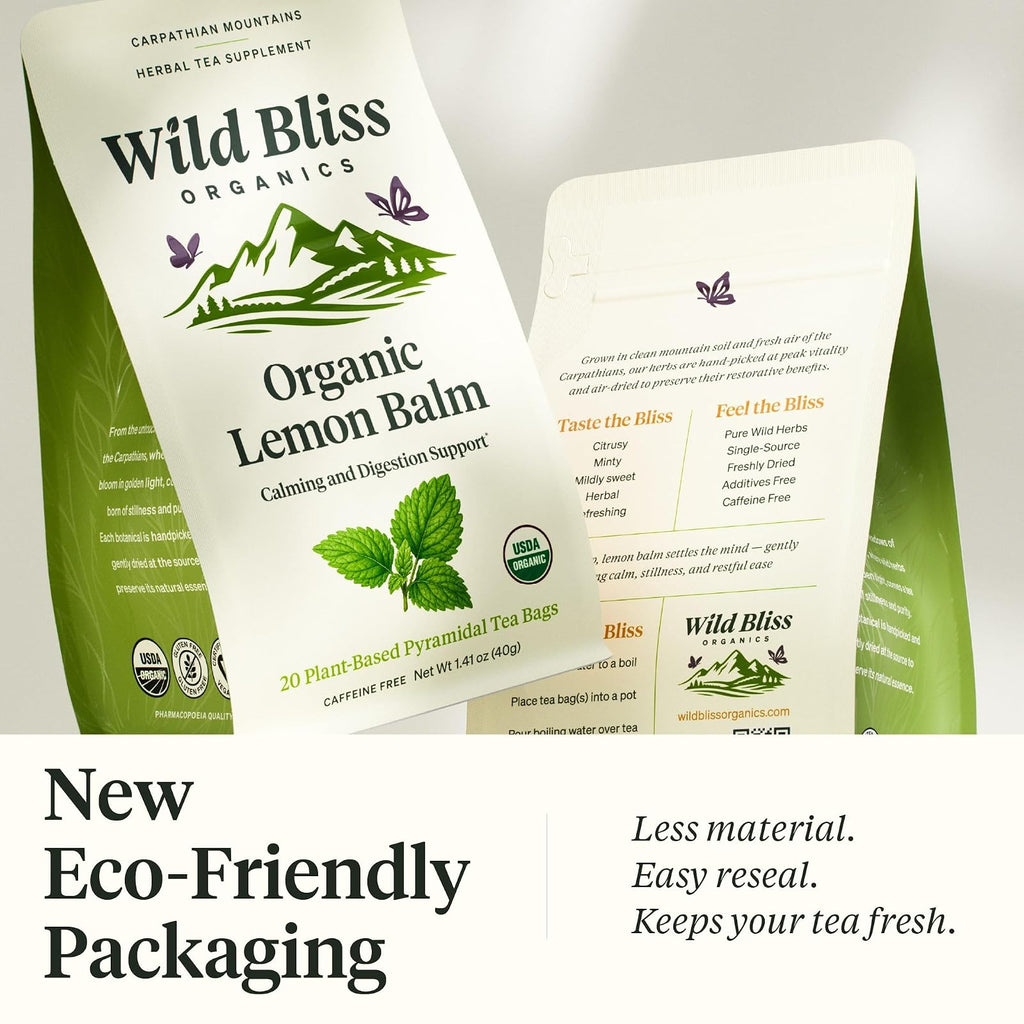 caffeine free lemon balm tea bags