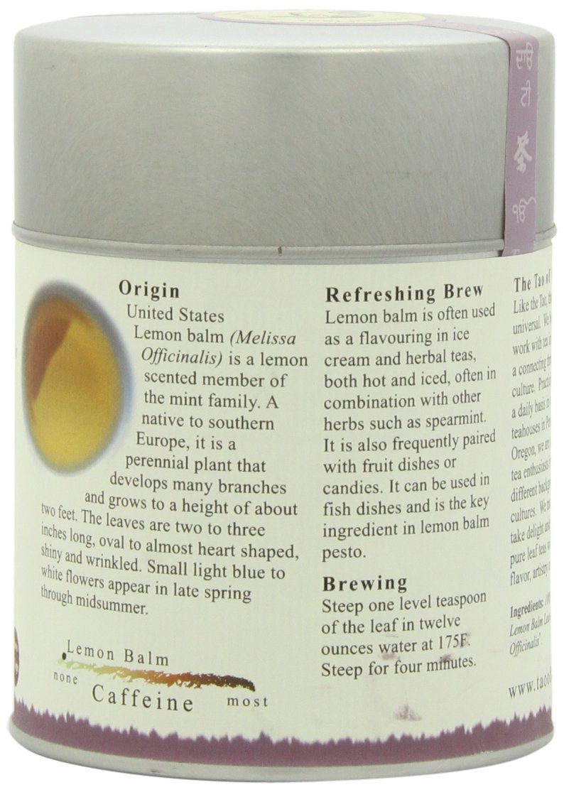 caffeine-free lemon balm tea blend