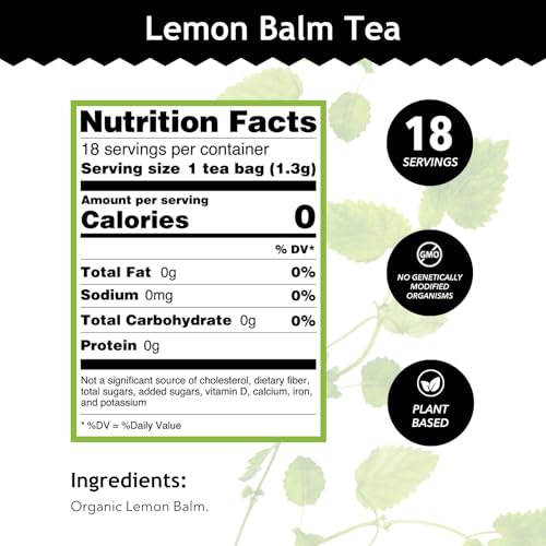 caffeine-free lemon balm tea infusion